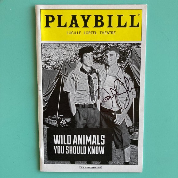 Autograph | Other | Jay Armstrong Johnson Signed Playbill Wild Animals ...